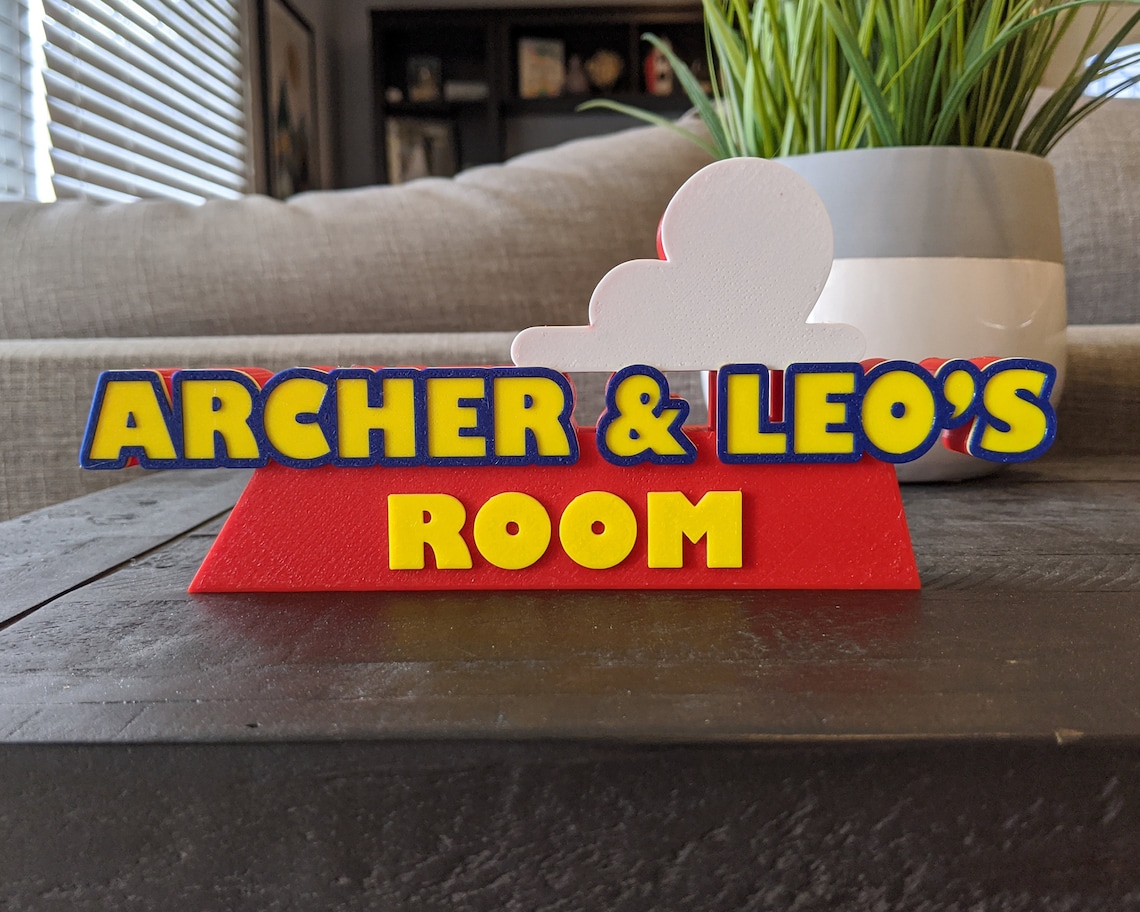 Toy Room Desk Name Sign Custom Made 3D Printed Story Sign for - Etsy