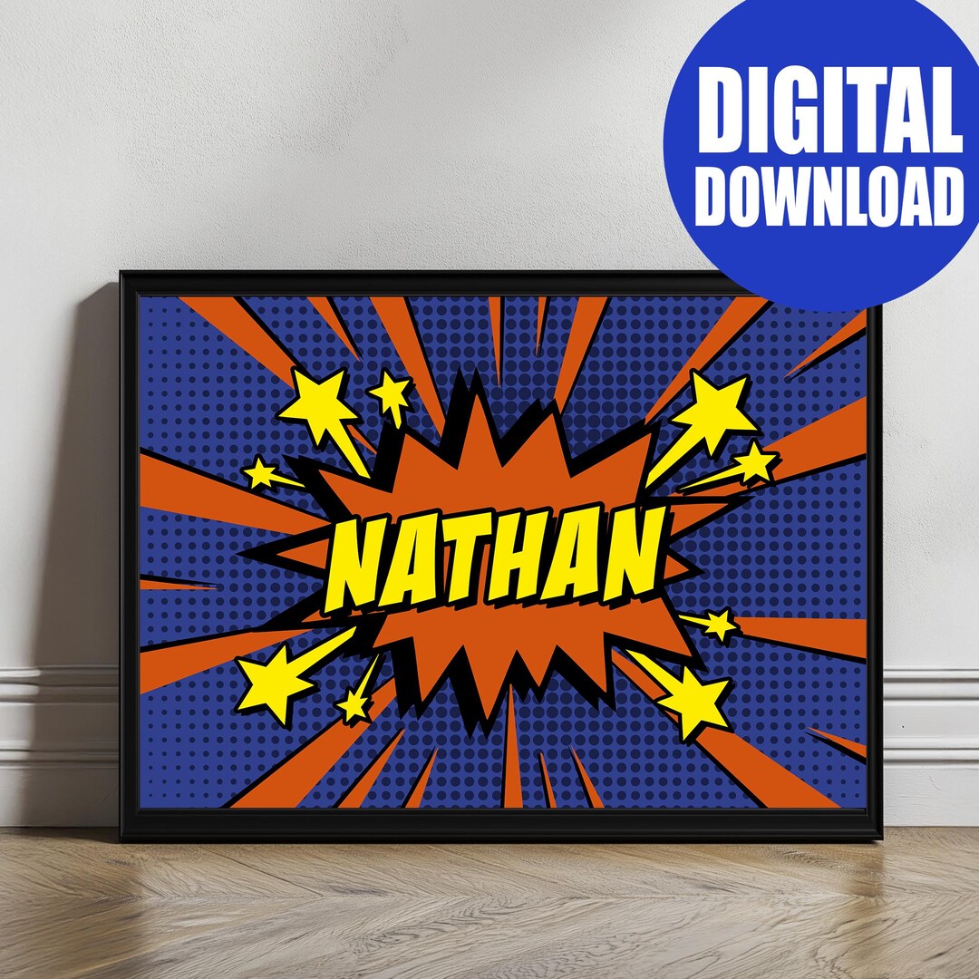 Personalized Comic Book Art - Digital File Download - Personalized ...