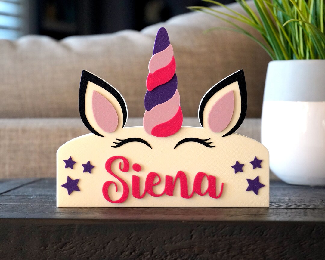Unicorn Room Decor Custom Name Sign Unicorn Party Favors - Etsy
