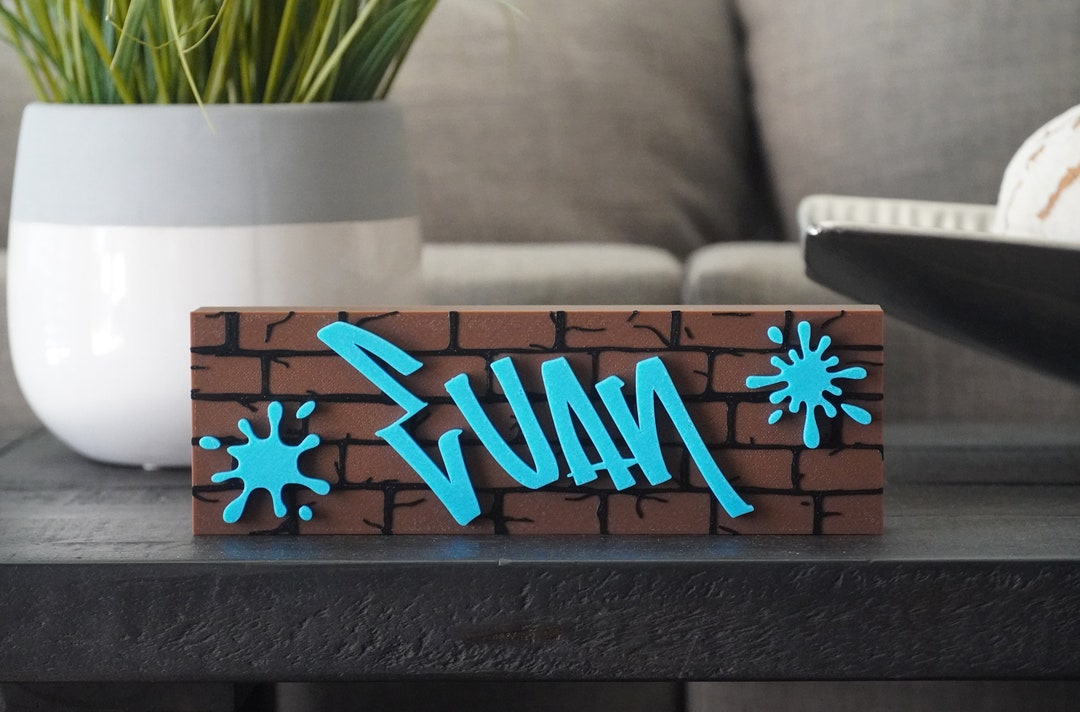 Street Art Name Sign Graffiti Art Brick Wall Name Sign Pop Art ...