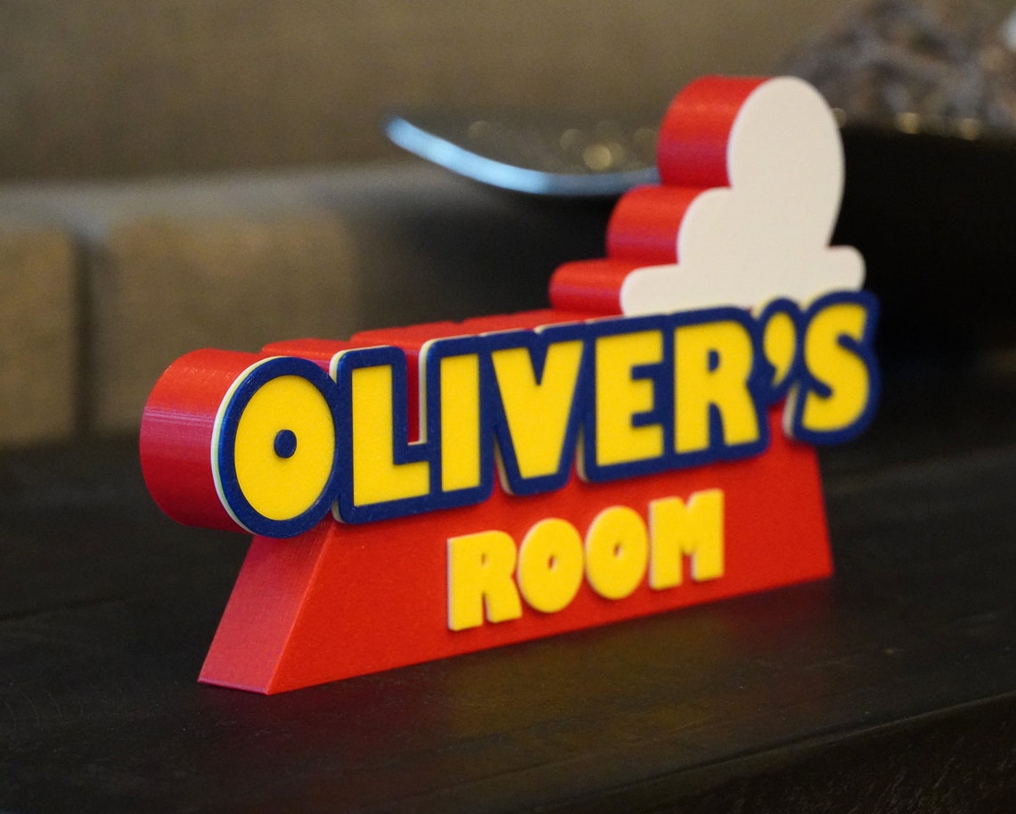 Toy Room Desk Name Sign Custom Made 3D Printed Story Sign for - Etsy