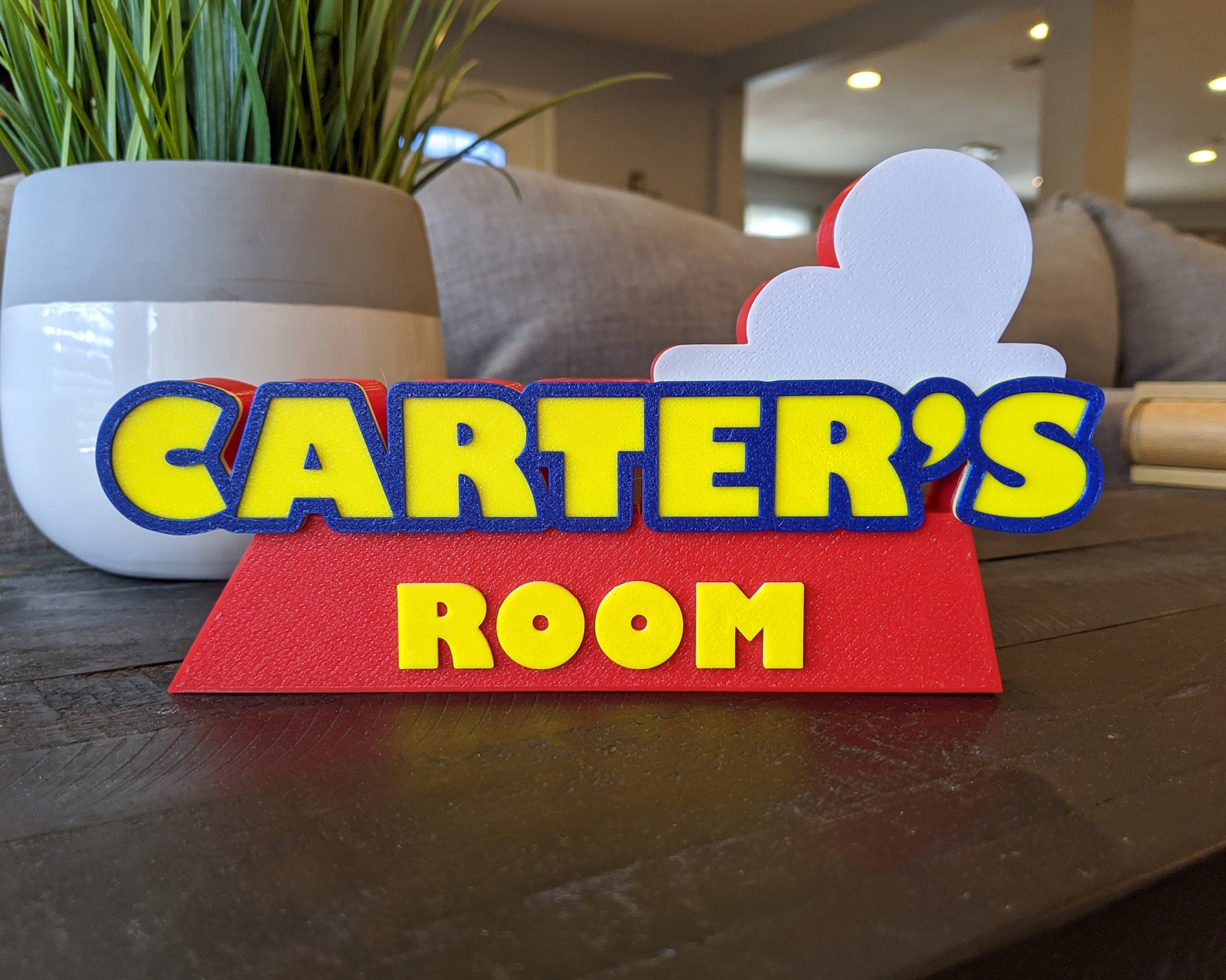Toy Room Desk Name Sign Custom Made 3D Printed Story Sign for - Etsy