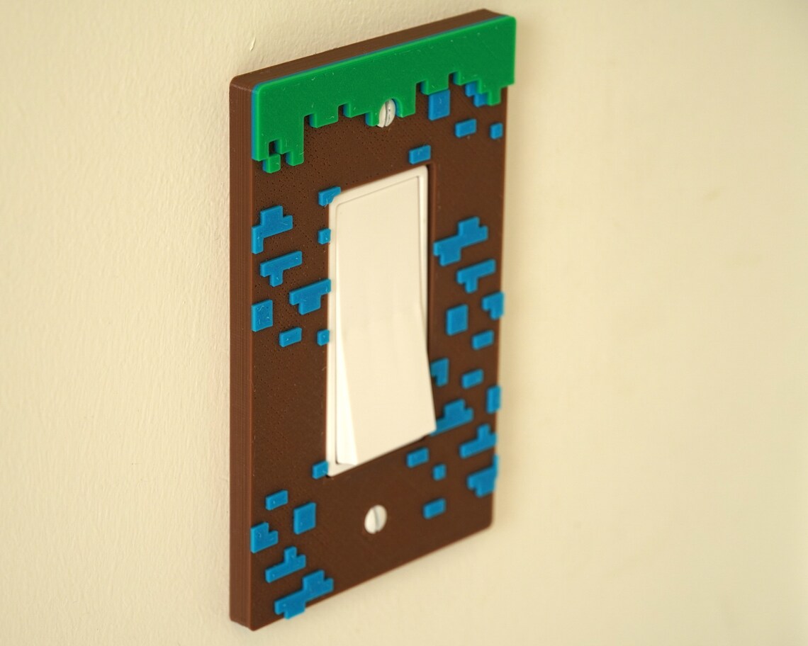 Mining Light Switch Cover Mining Switch Plates Video Game Kids | Etsy