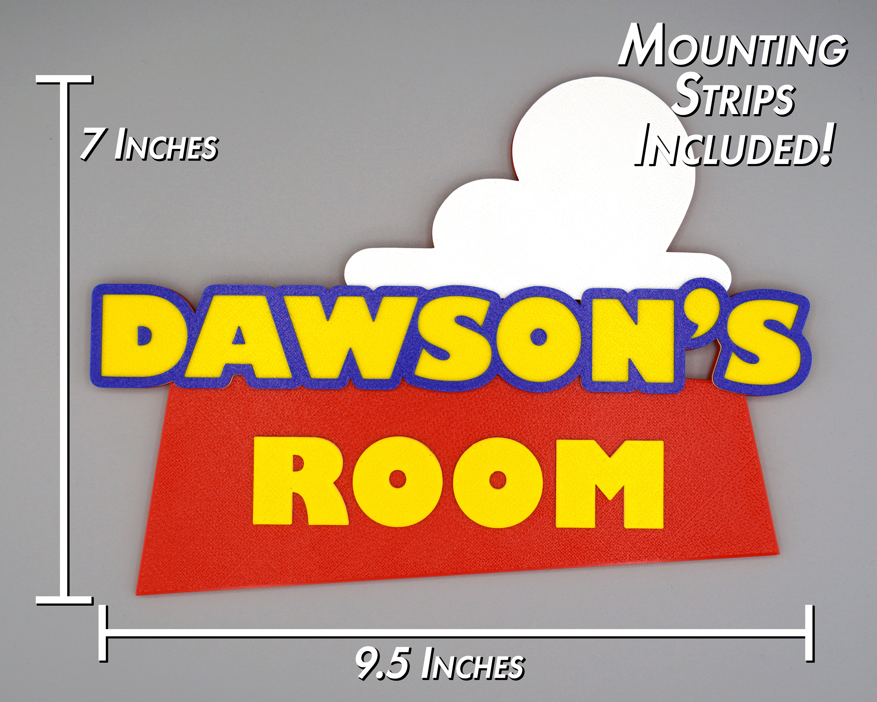 Toy Room Door Name Sign Custom Made 3D Printed Story Sign for - Etsy