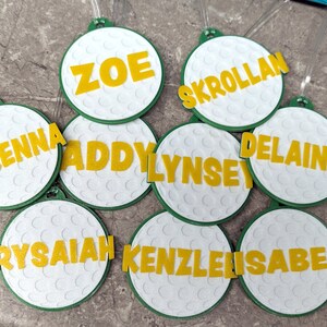 Golf Tough Bag Tag Personalized Golf Bag Tag Custom Golf Keychain Golf ...