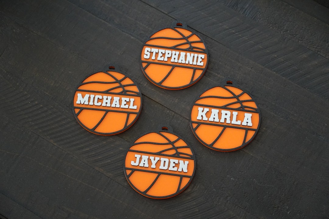 Basketball Tough Bag Tag Personalized Basketball Bag Tag Custom ...