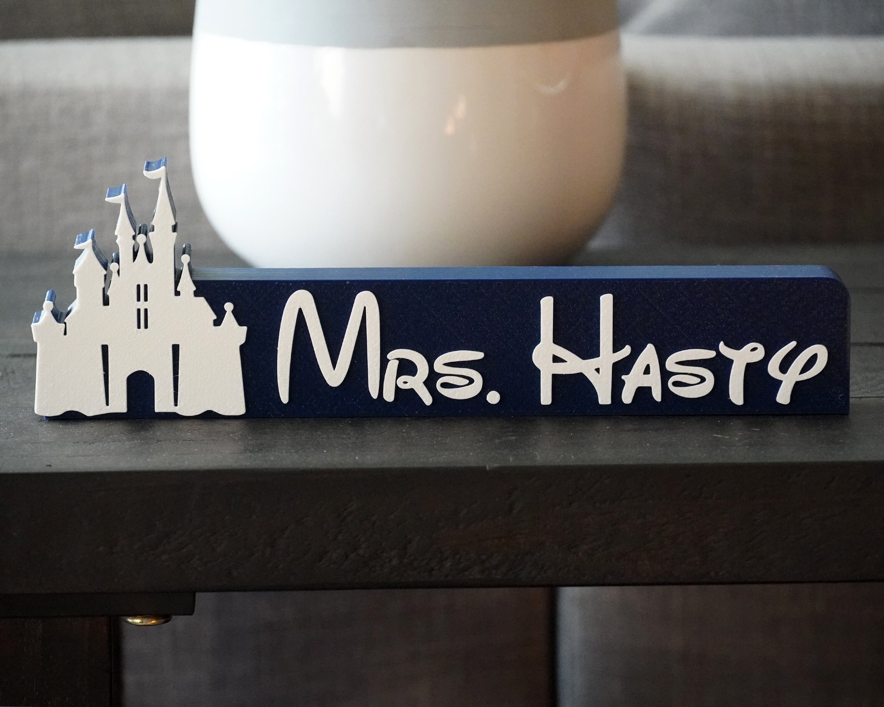 Castle Name Sign Custom Made 3D Printed Teacher Sign Librarian | Etsy