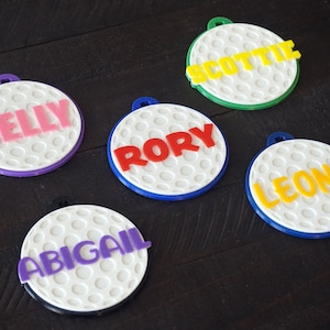 Golf Tough Bag Tag Personalized Golf Bag Tag Custom Golf Keychain Golf ...