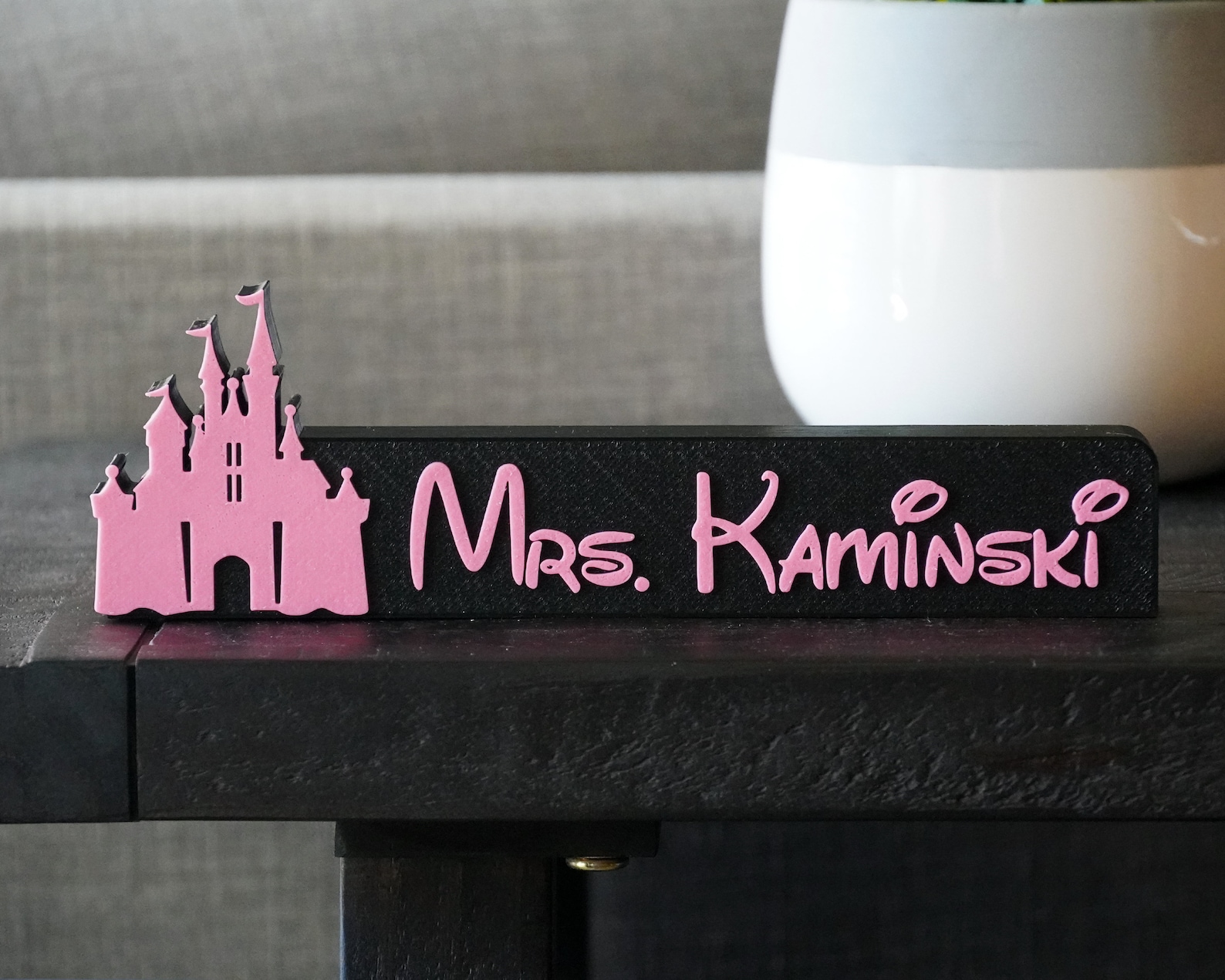 Castle Name Sign Custom Made 3D Printed Teacher Sign Librarian | Etsy