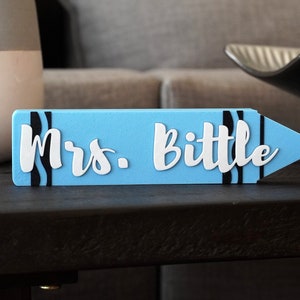 Crayon Name Sign 3D Printed Name Plate Crayon Art Desk Name Plate ...