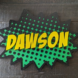 Comic Book Door Sign Personalized Name Sign Super Hero Sign Last Name ...
