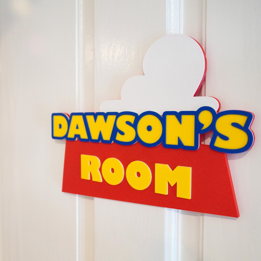 Toy Room Door Name Sign Custom Made 3D Printed Story Sign for a ...
