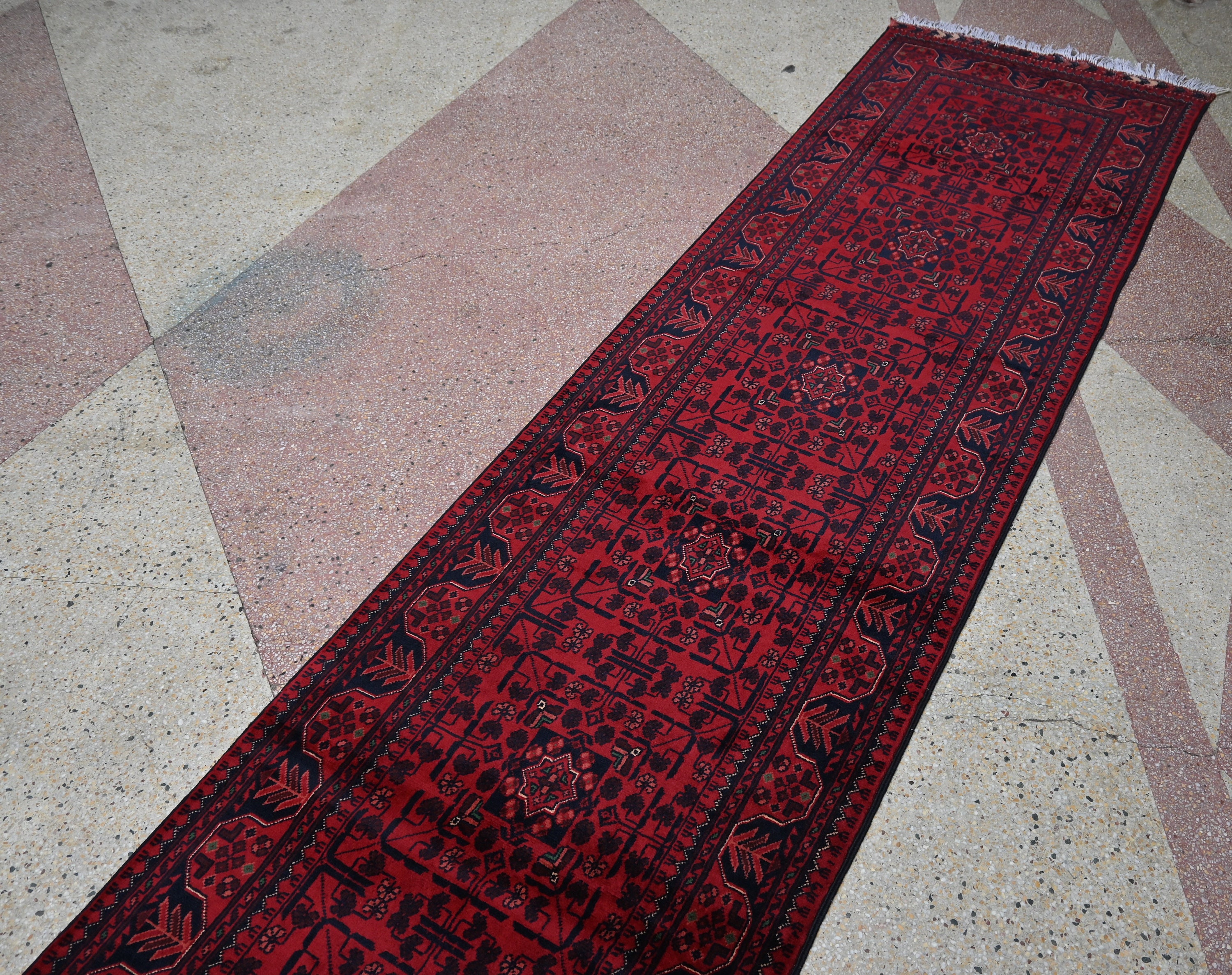 32 Ft Long Runner Rug, Best Quality Turkmen Tribal Hallway Runner ...