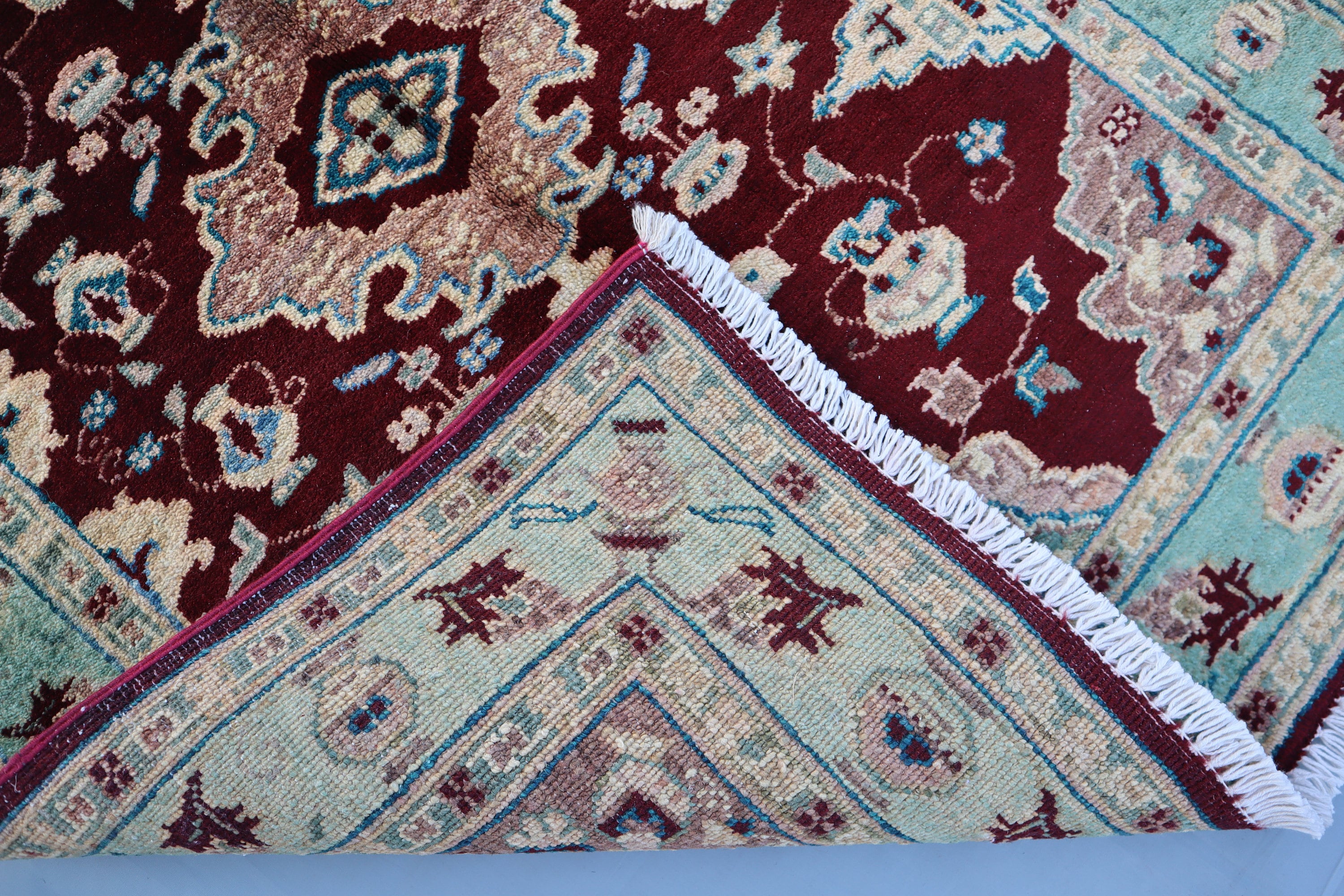 3x4 Afghan Decor Rug - Vintage Hand Knotted Veg Dye Wool Rug - Bedroom ...