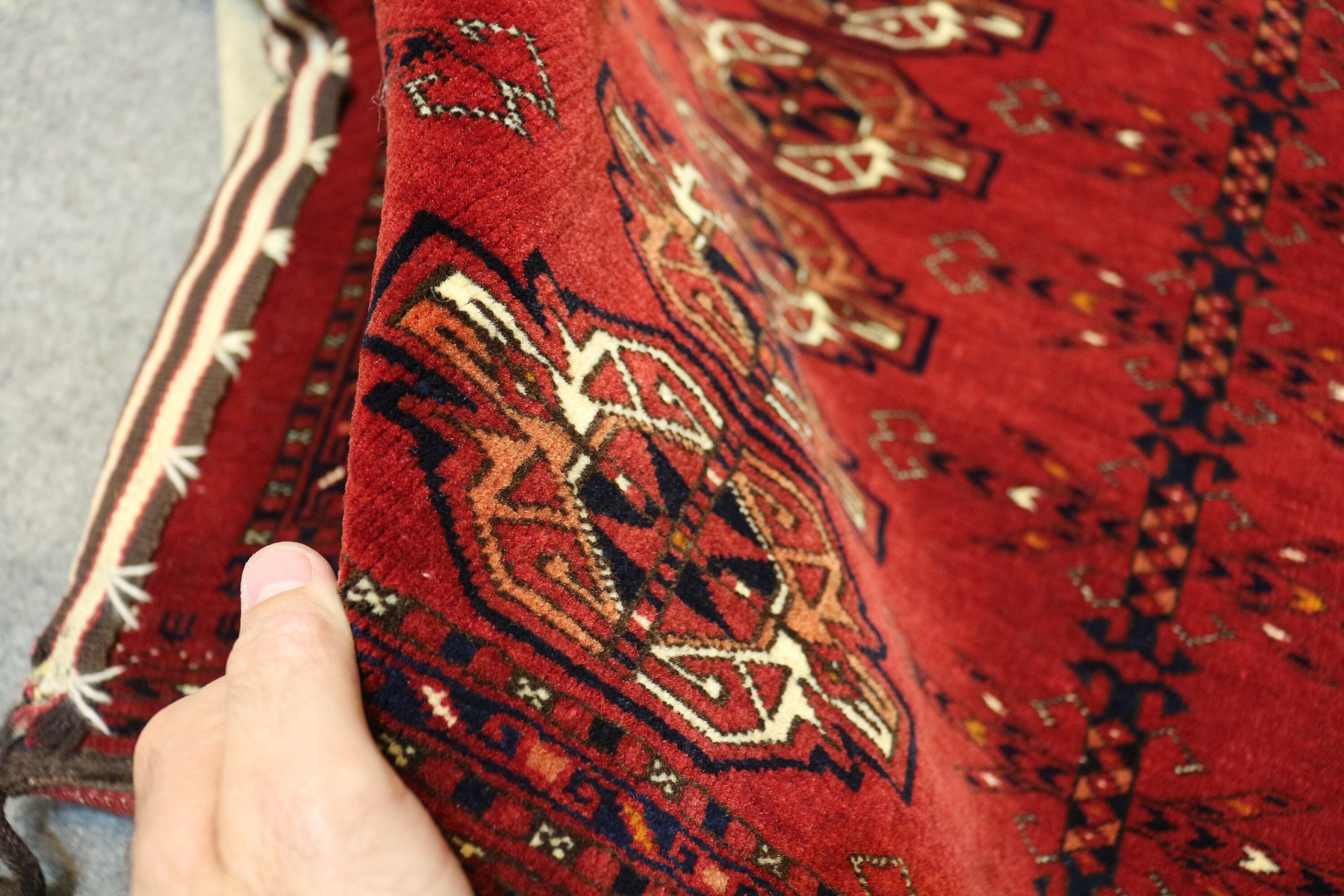 Superb Antique Afghan Rug Vintage Hand Knotted VERY FINE Tribal ...