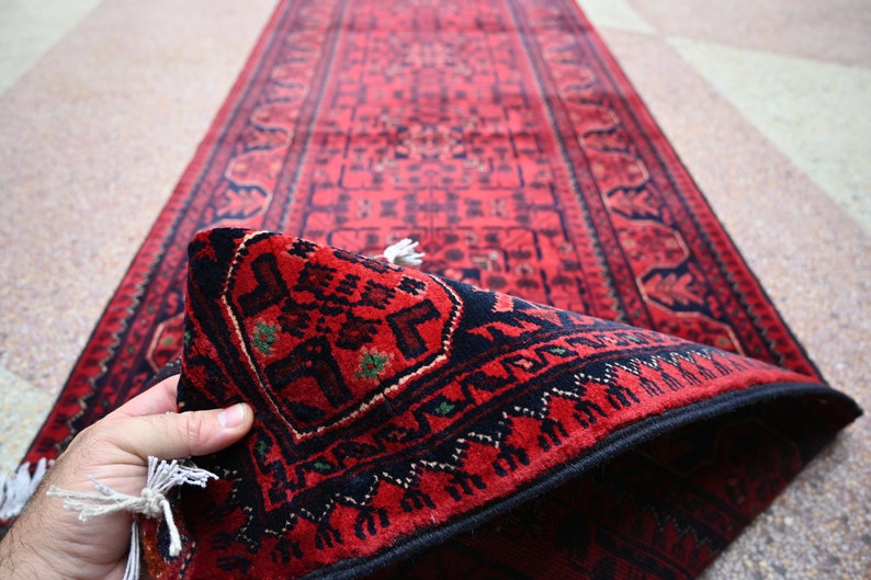 32 Ft Long Runner Rug, Best Quality Turkmen Tribal Hallway Runner ...