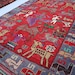 4x6 Ft Antique Birds Pictorial Rug Afghan Handmade Natural Soft Wool ...