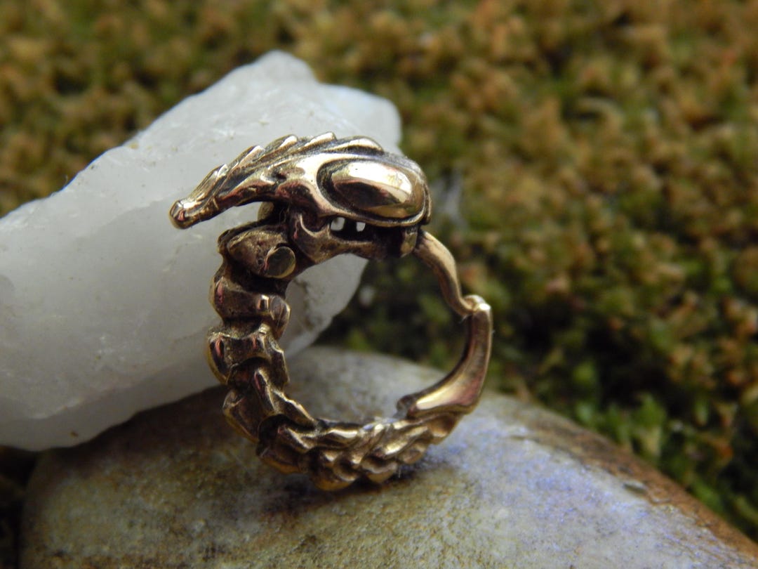 Bronze Alien Hexapod Hoop Earring: Unisex Xenomorph Jewelry (NO Extra ...