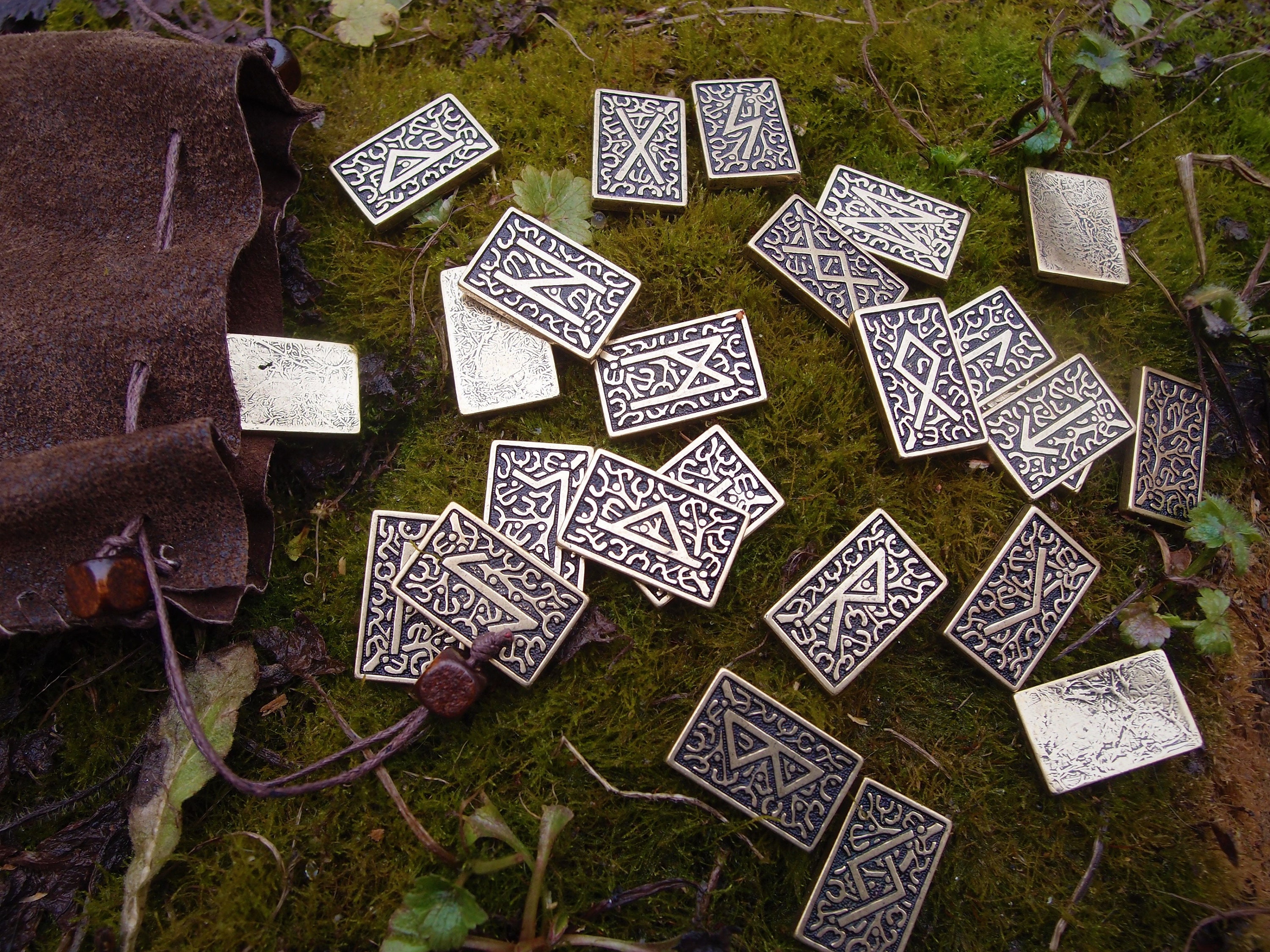 Metal Bronze Brass Rune Set Elder Futhark Norse Shamanic Odin - Etsy Canada