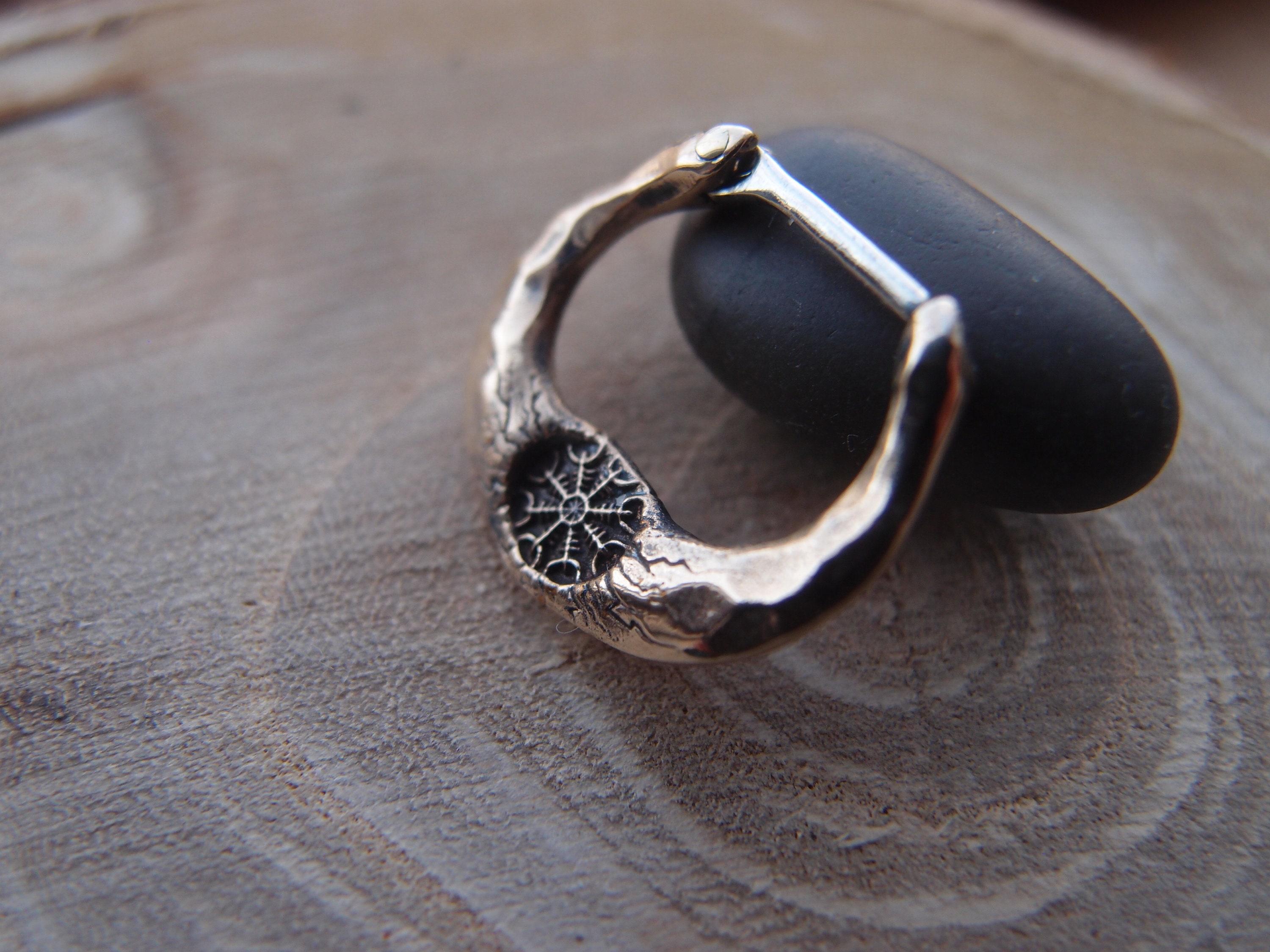 Aegishjalmr Bronze Septum Ring: Viking Norse Nose Piercing (NO Extra ...
