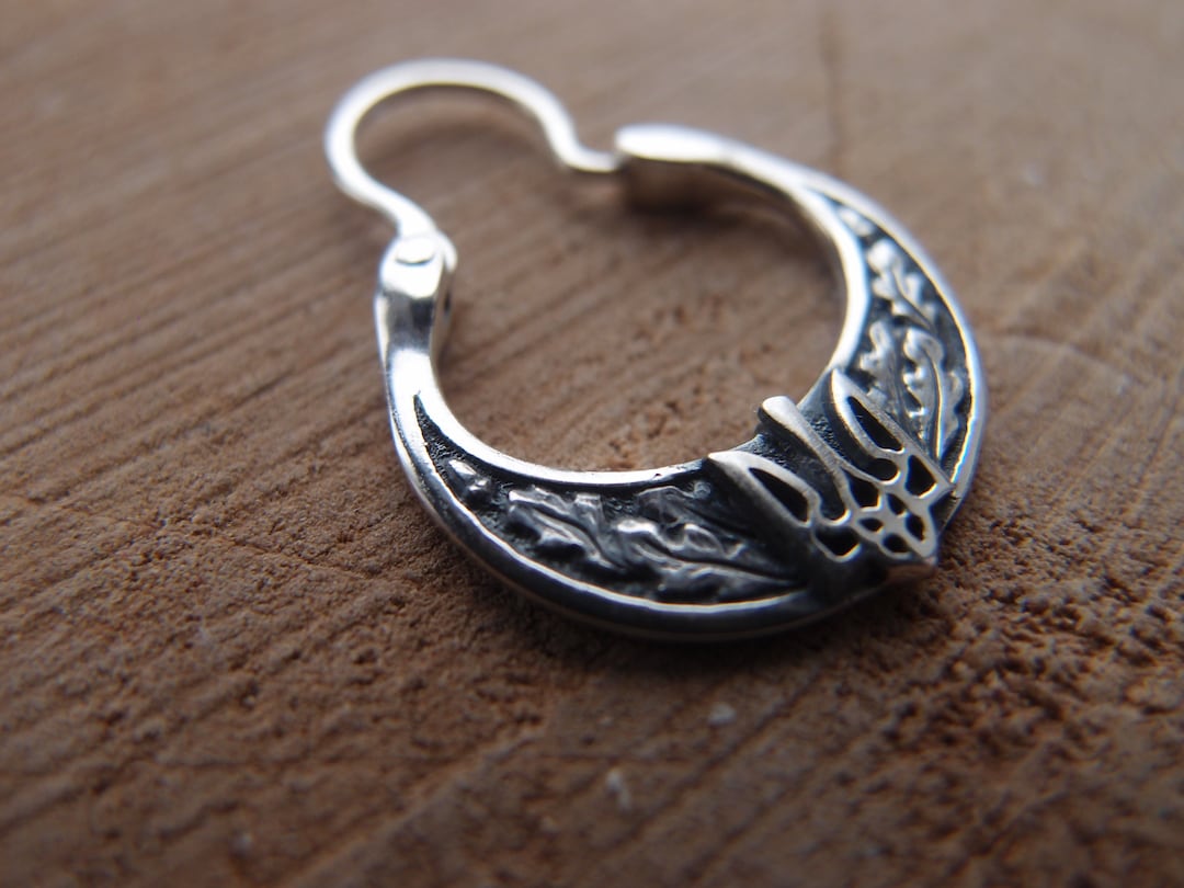 Ukrainian Tryzub Trident Sterling Silver Earring Handcrafted in Ukraine ...