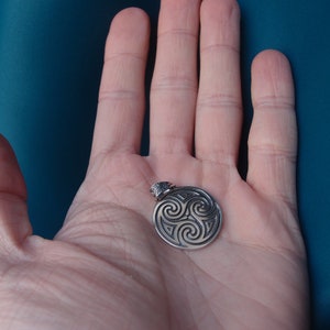 Sterling Silver Triskelion Pendant Viking Nordic Celtic Style - Etsy