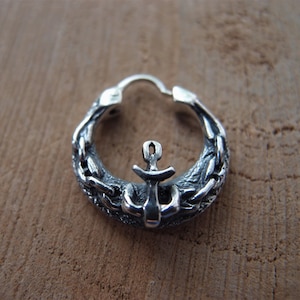 Anchor Sailor Captain Pirate Sterling Silver Men's Earring - Etsy