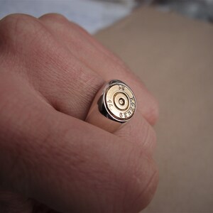 Sterling Silver Bullet Ring 7.62 AK-47 Kalashnikov Shell Insertion FREE ...