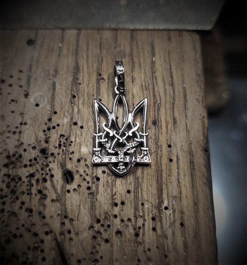 Tryzub Trizub Ukrainian Trident Sterling Silver Bracelet on - Etsy