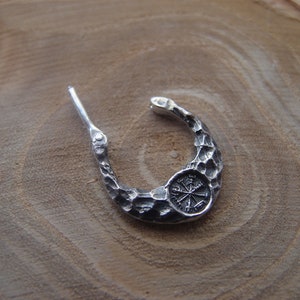 Vegvísir Septum Ring Sterling Silver Viking Nose Piercing - Etsy