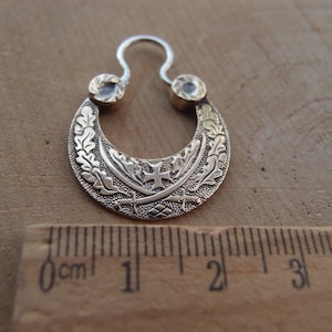 Cross Cossack Swords Men's Hoop Earring 25 Mm 1 Inch, Bronze Earring ...