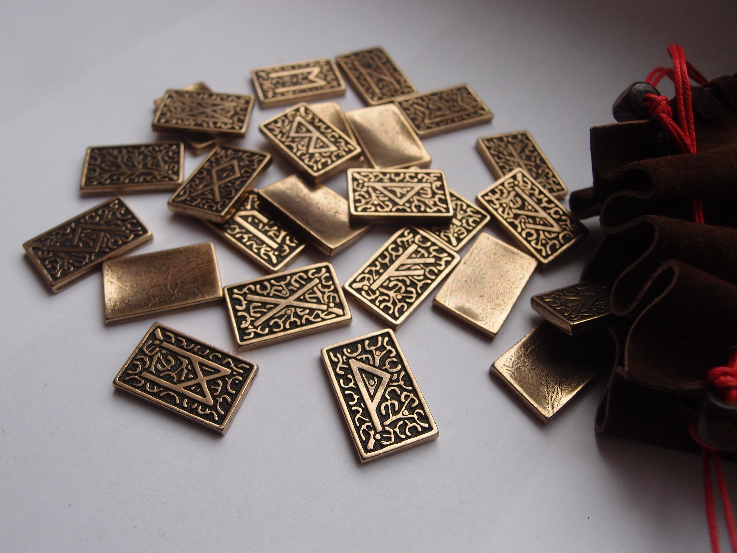 Metal Bronze Brass Rune Set Elder Futhark Norse Shamanic Odin - Etsy