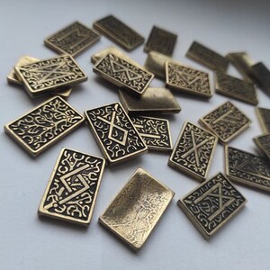 Metal Bronze Brass Rune Set Elder Futhark Norse Shamanic Odin - Etsy