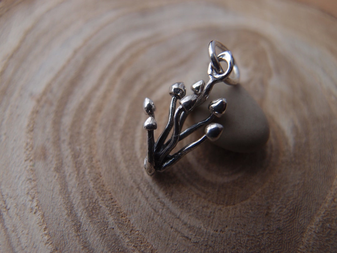 Toadstools Fungi Fly Agaric Magic Mushrooms Sterling Silver Pendant ...