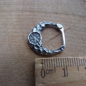 Vegvísir Septum Ring Sterling Silver Viking Nose Piercing - Etsy