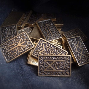 Metal Bronze brass Rune Set Elder Futhark Norse Shamanic Odin | Etsy