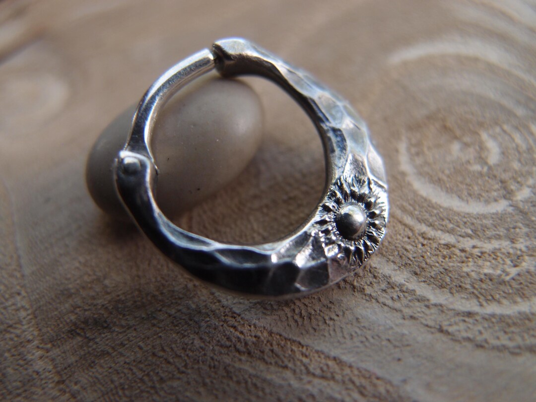 Sun and Moon Double-sided Septum Ring Sterling Silver Nose Ring ...