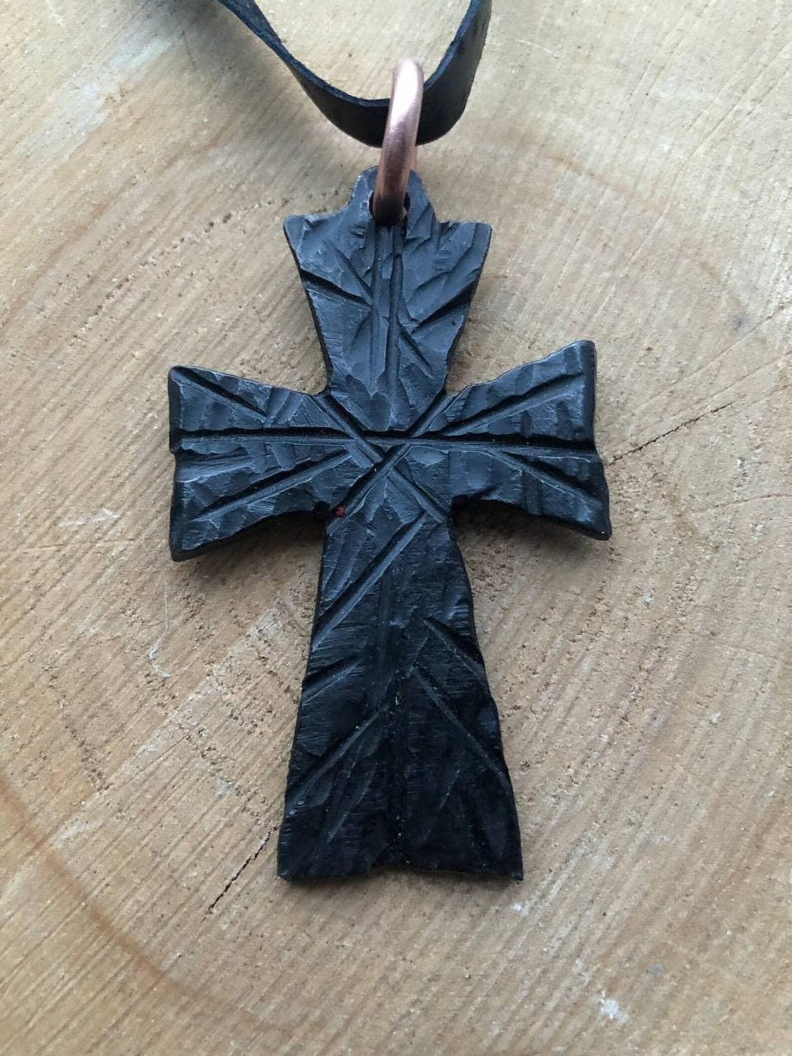 Forged Steel Cross Pendant in Old World Style FREE SHIPPING - Etsy