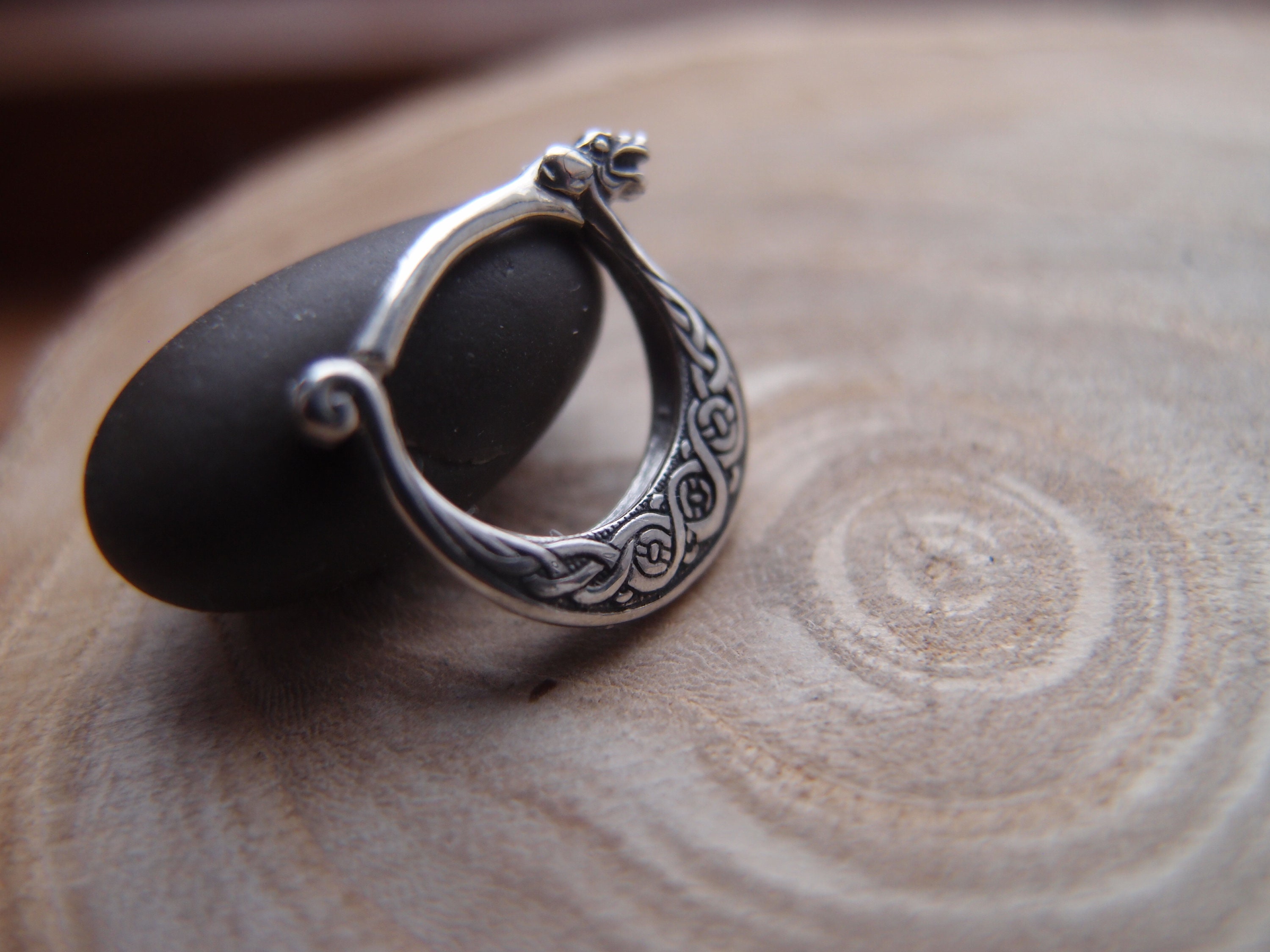 Viking Drakkar Septum Ring: Sterling Silver Norse Piercing (NO Extra ...