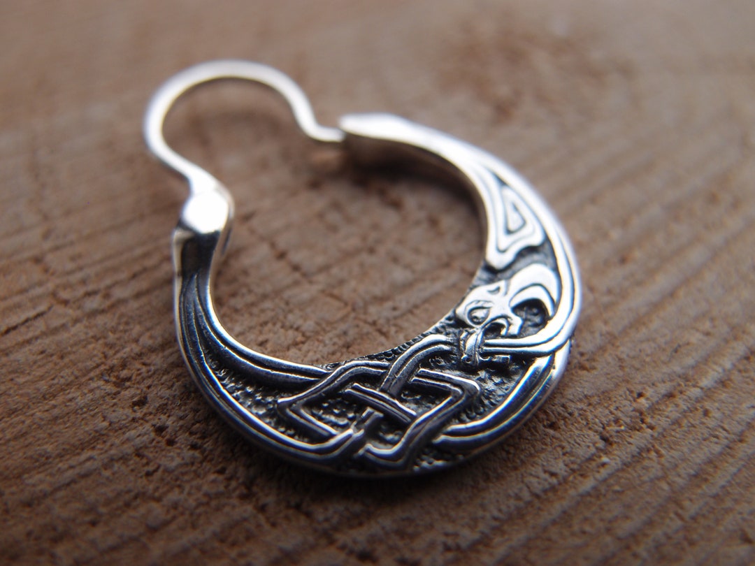 Simargl Slavic Pagan God Sterling Silver Hoop Earring 19mm - Etsy
