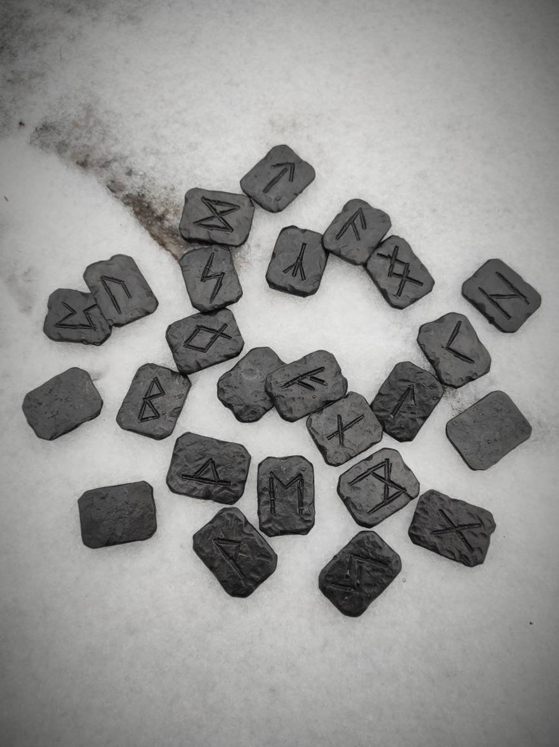 Metal Steel Forged Rune Set in Leather Pouch Full Elder - Etsy