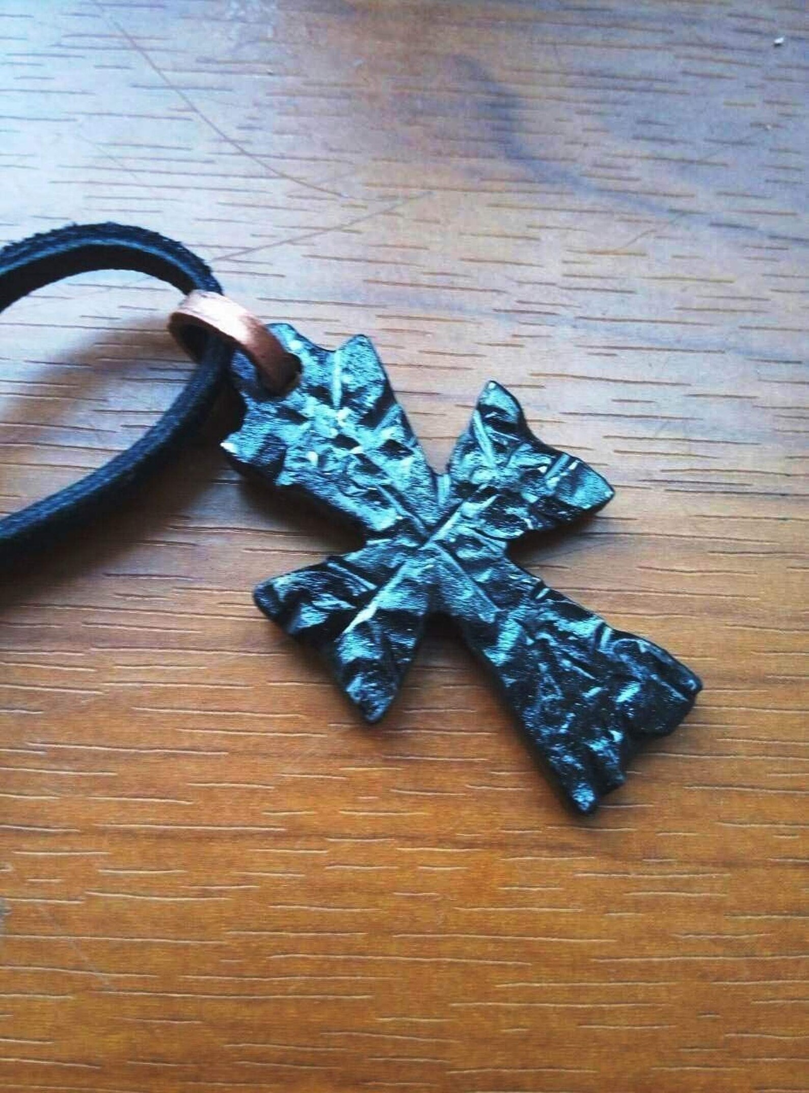 Forged Steel Cross Pendant in Old World Style FREE SHIPPING | Etsy