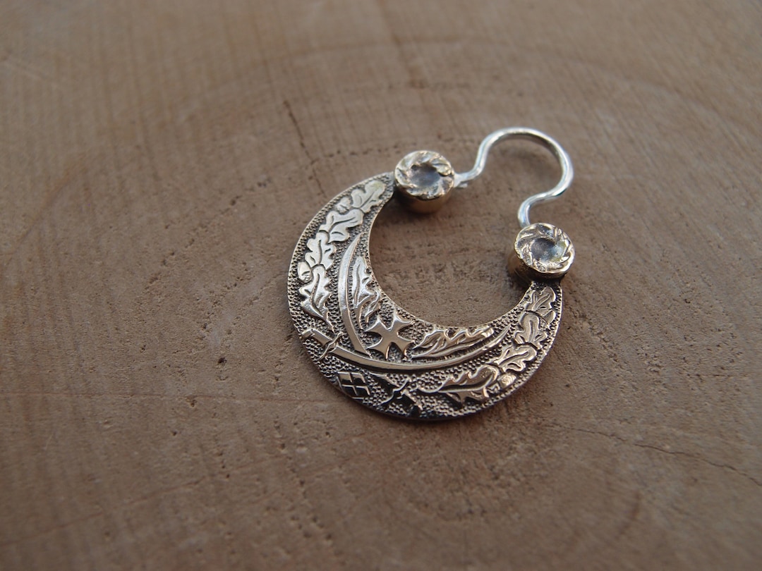 Cross Cossack Swords Men's Hoop Earring 25 Mm 1 Inch, Bronze Earring ...