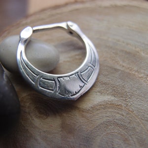 Mjolnir Sterling Silver Men's Septum Ring Thor's Hammer Viking Nose ...