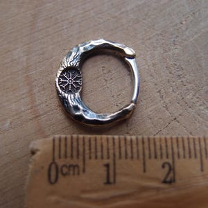 Aegishjalmr Bronze Septum Ring: Viking Norse Nose Piercing (NO Extra ...