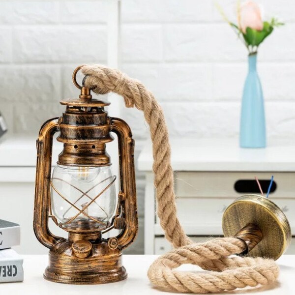 Rope Lamp - Etsy