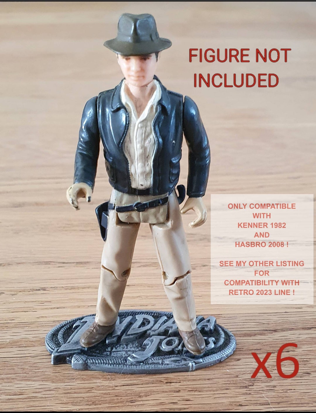 Vintage/modern Indiana Jones Figure Stands compatible With Kenner 1982 ...