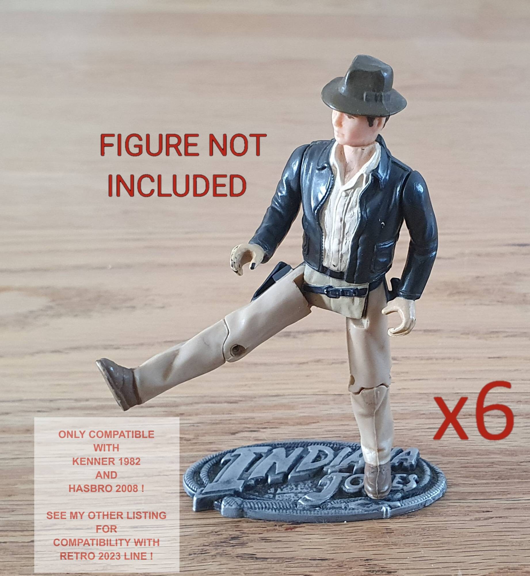Vintage/modern Indiana Jones Figure Stands compatible With Kenner 1982 ...