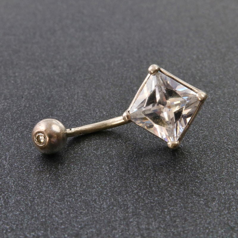 Belly. Button Piercing Sterling Silver - Etsy