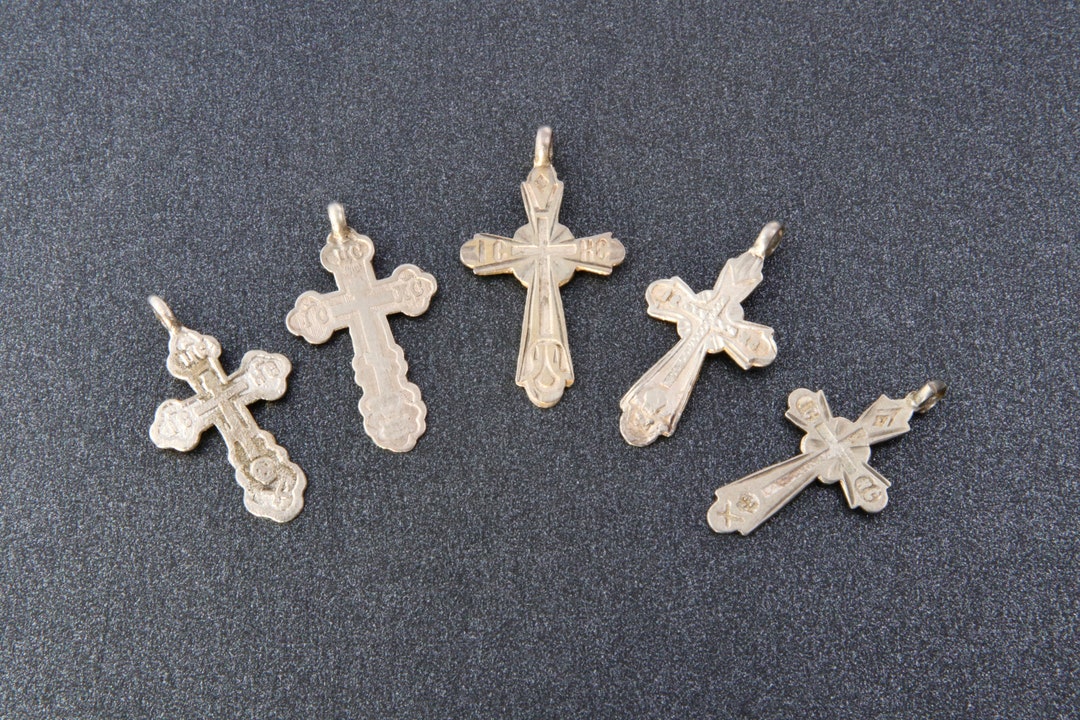 Antique Silver Crosses, 84-proof Silver, Tsarist Russia Cross ...
